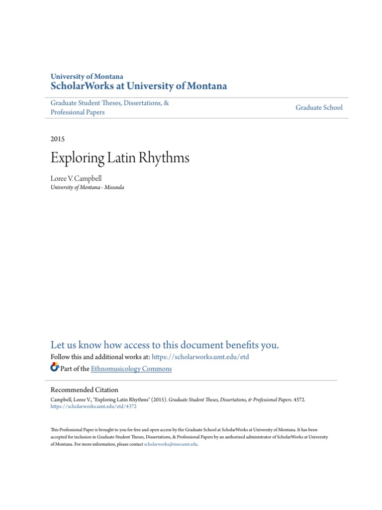 Exploring Latin Rhythms Thesis | PDF | Drum Kit | Teachers