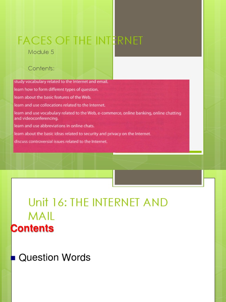 Faces of The Internet: Contents | PDF