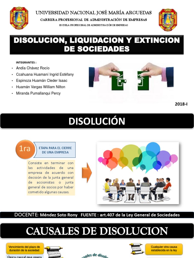 Disolucion, Liquidacion y Extincion de Sociedades. | PDF | Sociedad de responsabilidad limitada ...