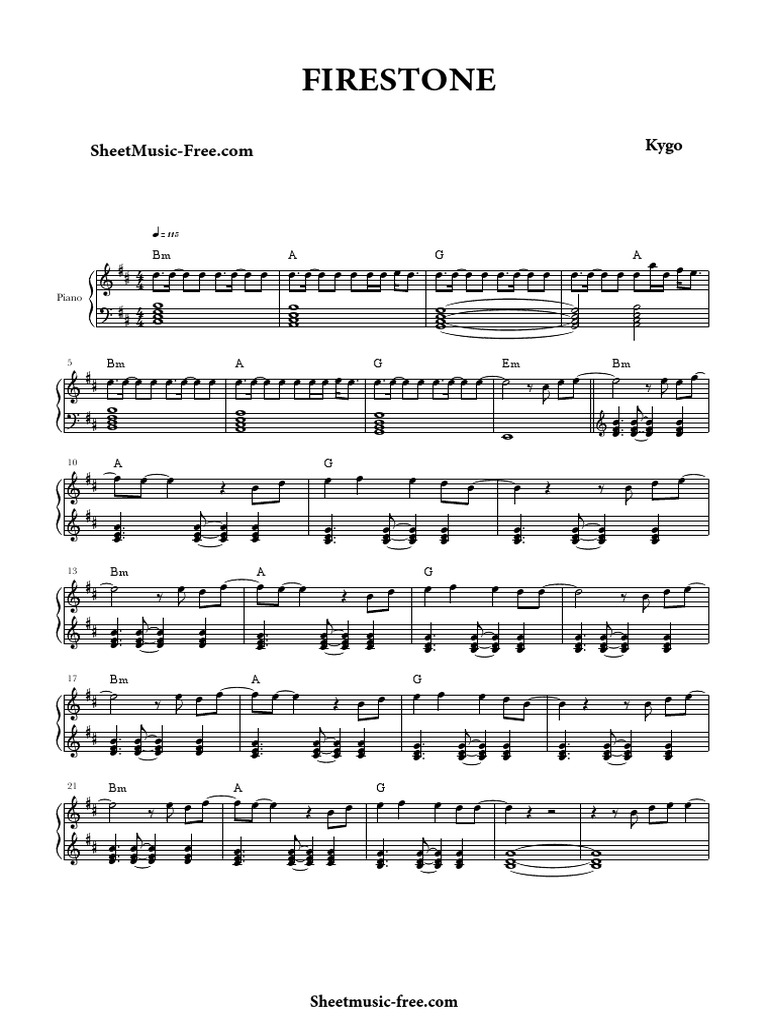 Firestone Sheet Music Kygo | PDF