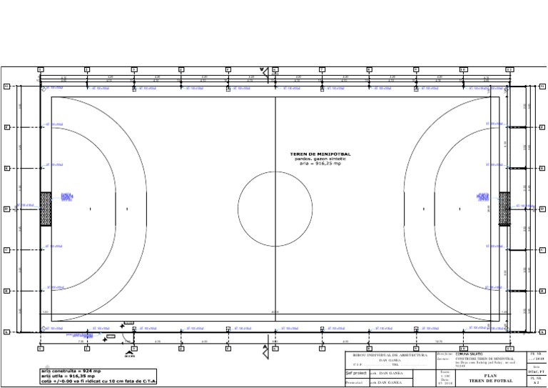 Plan Teren de Fotbal: Birou Individual de Arhitectura | PDF