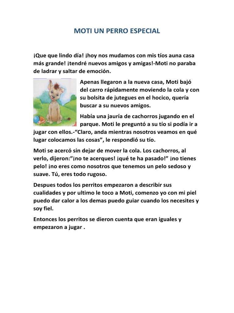 Moti Un Perro Especial | PDF
