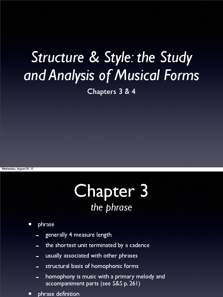 Structure & Style: The Study and Analysis of Musical Forms: Chapters 3 ...