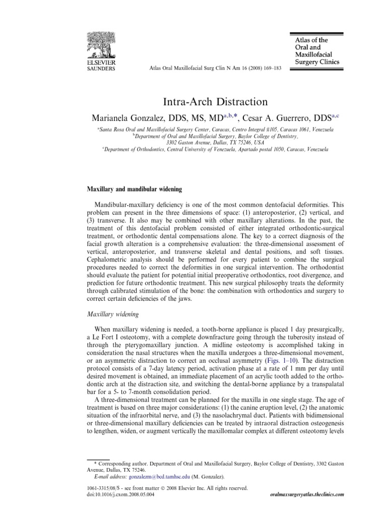 6.Intra-Arch Distraction | PDF | Orthodontics | Dentistry