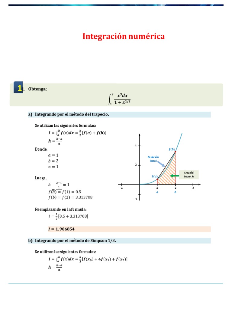 Ejercicios de Integracion | PDF | Integral | Relaciones matematicas