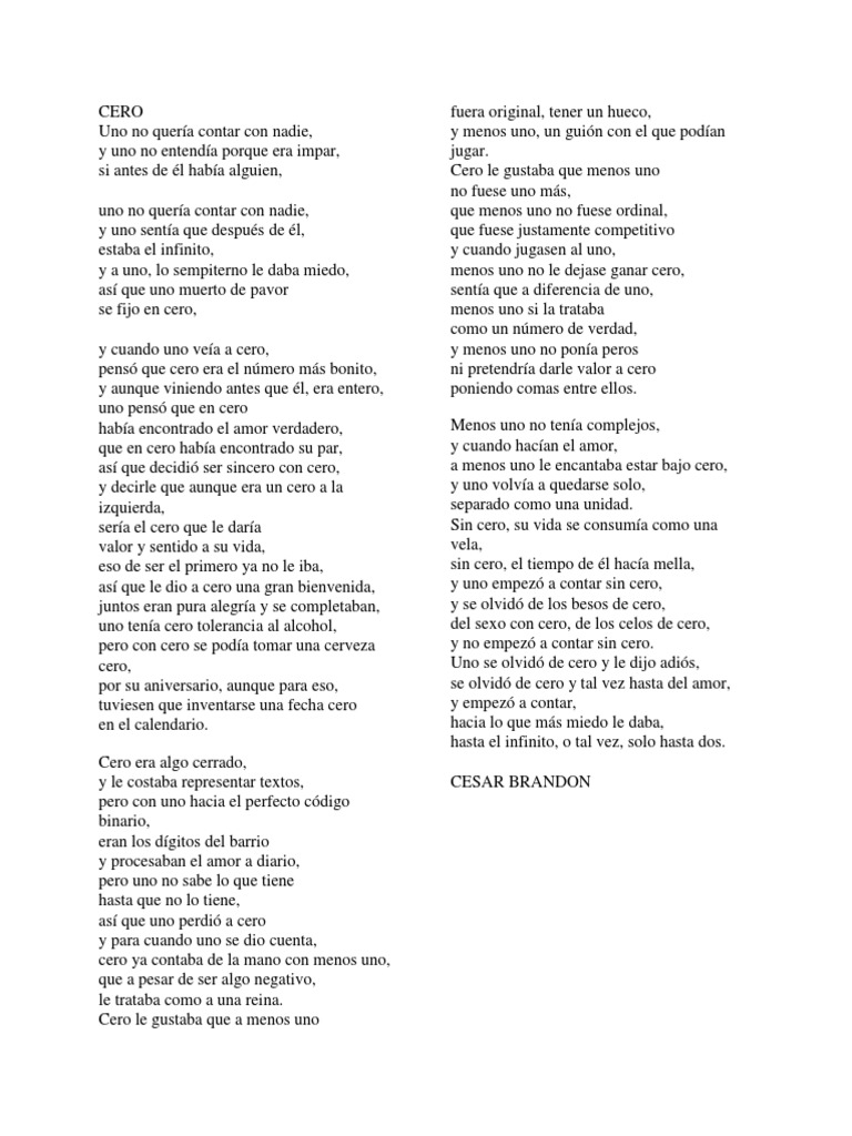 CERO Poema | PDF | Ocio