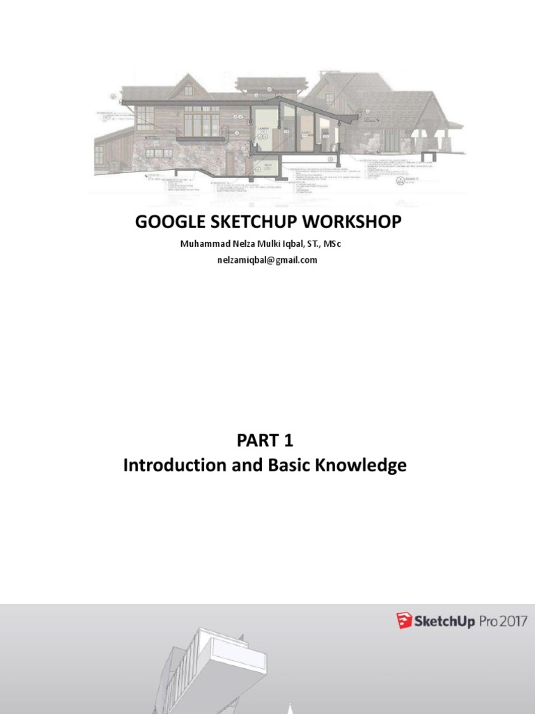 Handout Materi Sketchup | PDF | Sketch Up | 3 D Modeling