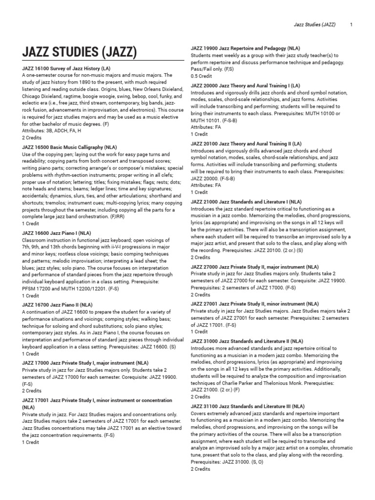 Jazz Studies (Jazz) | PDF | Jazz | Musical Compositions