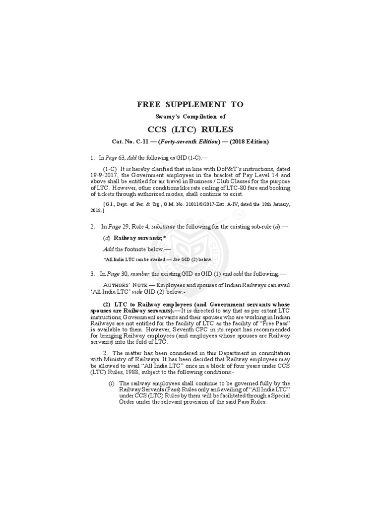 Ccs (LTC) Rules: Free Supplement To | PDF | Virtue | Government Information