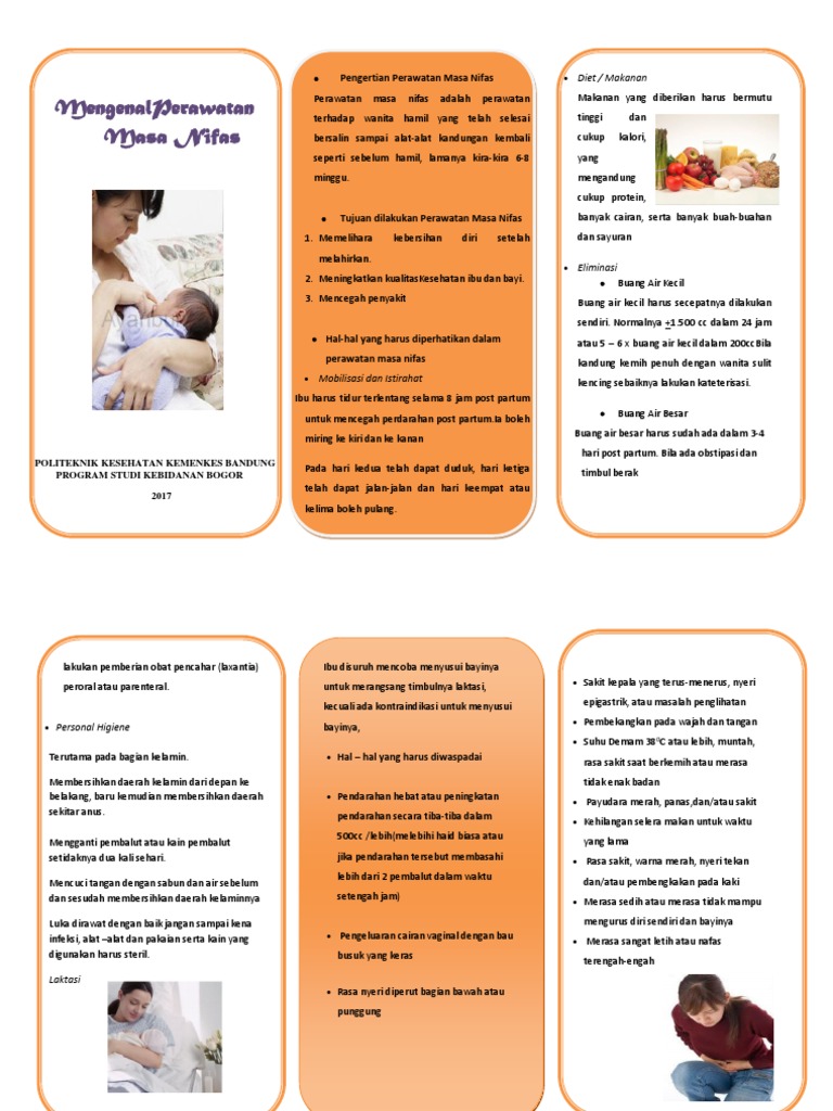 Leaflet Mengenal Perawatan Nifas | PDF