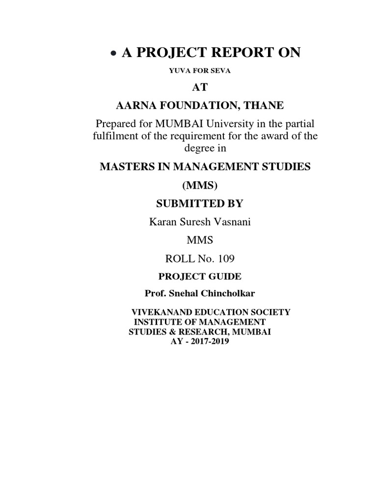 Karan Aarna Foundation Final (Yuva For Seva) | PDF | Sustainability