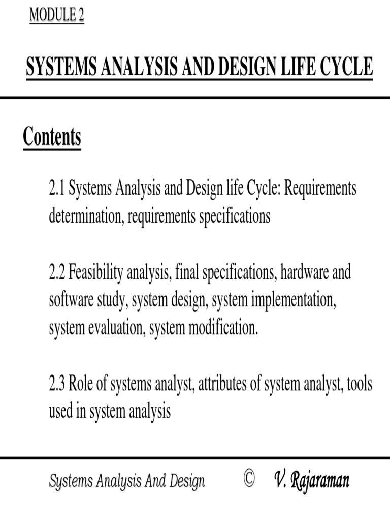 Week002 CourseModule SystemsAnalysisAndDesignLifeCycle | PDF | Life Cycle Assessment ...