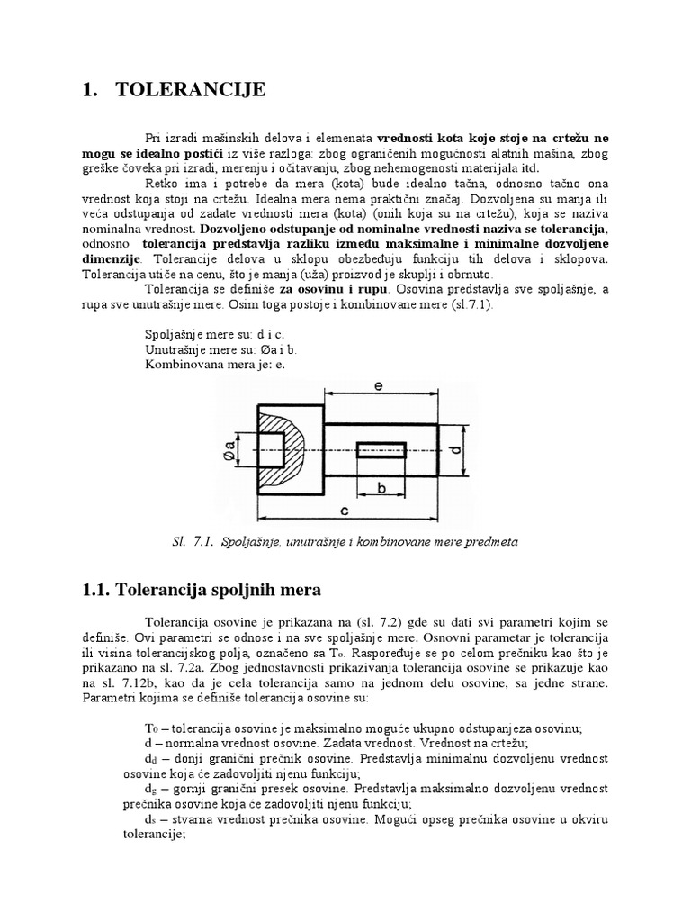 Tolerancije | PDF