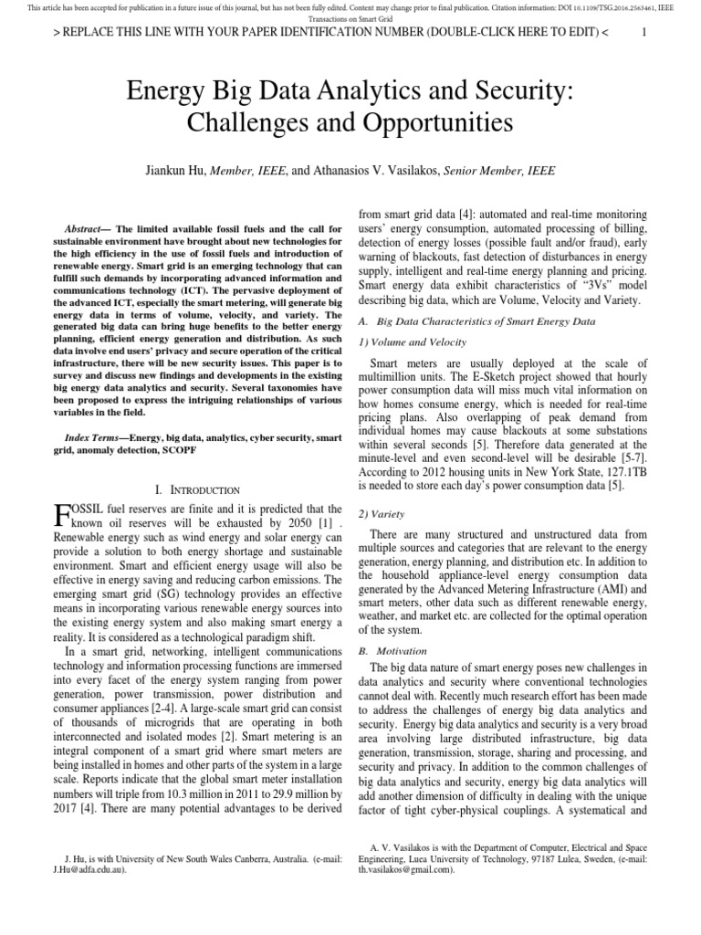 Energy Big Data | PDF | Big Data | Smart Grid