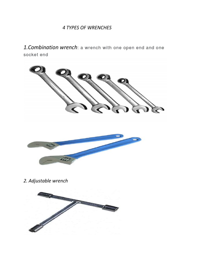 4 Types of Wrenches | PDF