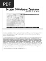 Youth LDS General Conference Packet | PDF | Mormonism | The Church Of ...