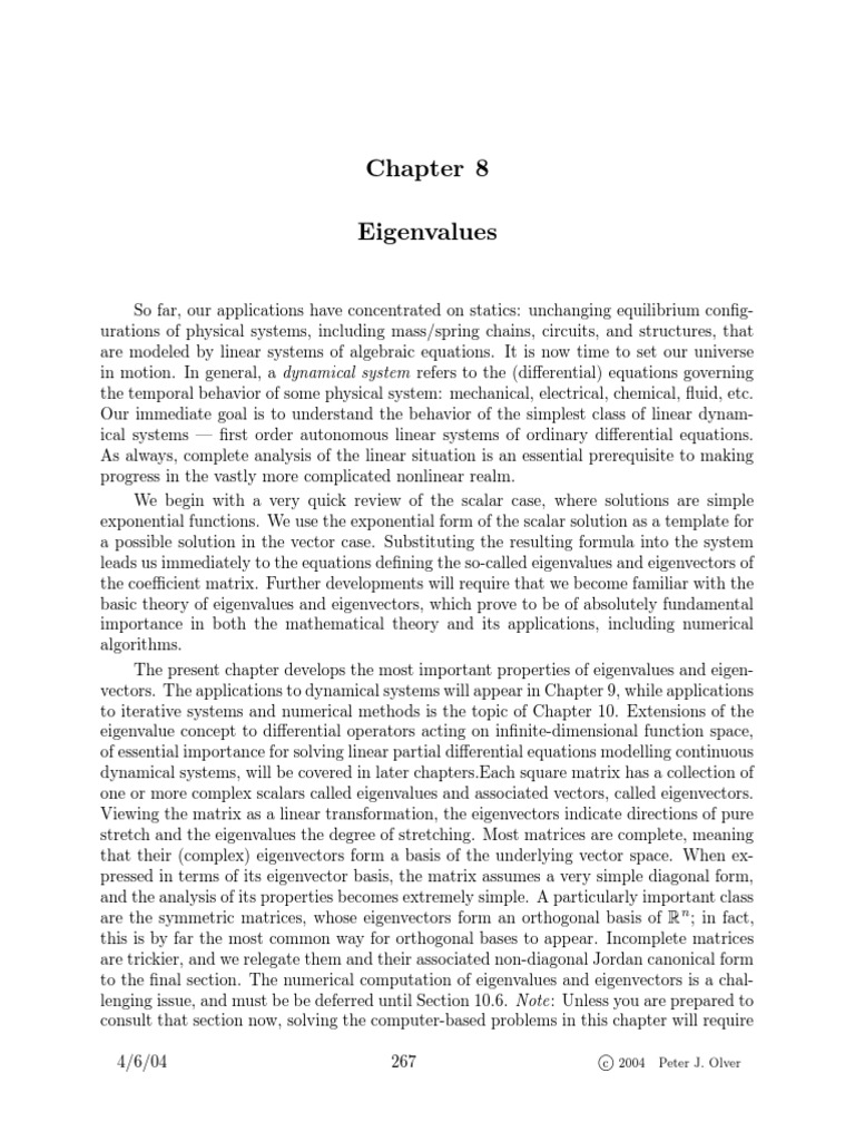 EigenValue PDF | PDF | Eigenvalues And Eigenvectors | Matrix (Mathematics)