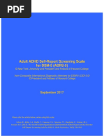 Adult ADHD Self-Report Scale (ASRS-v1.1) Symptom Checklist | PDF ...