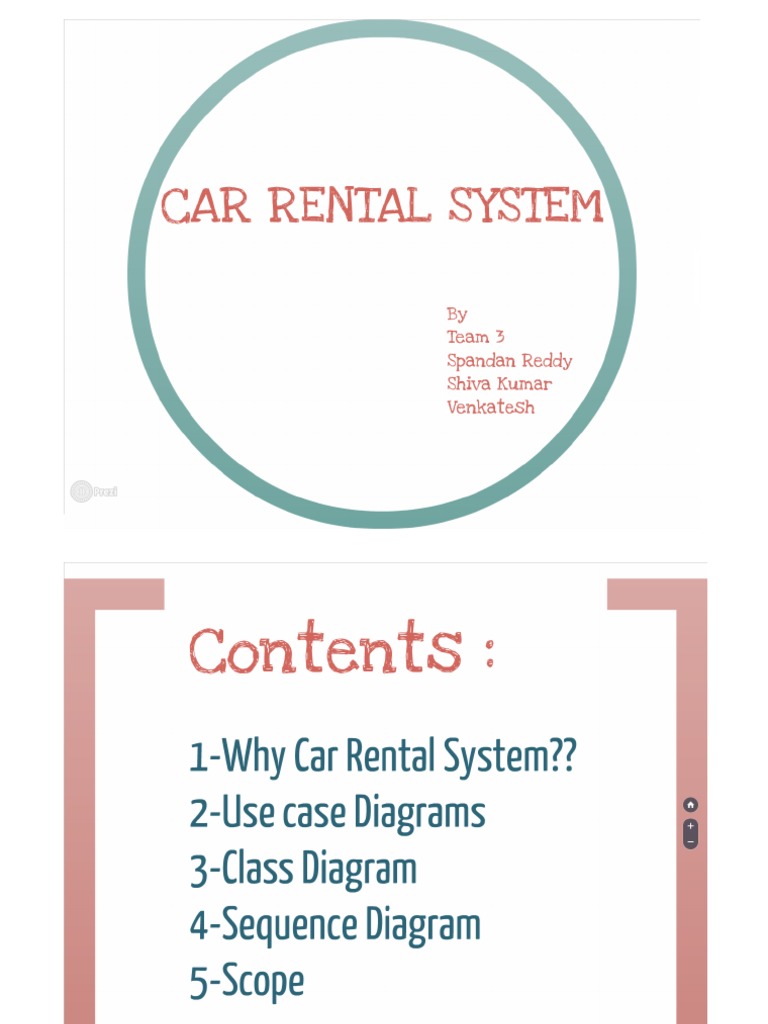 UML - Car Rental - UseCase, Class Diagram, Sequence Diagram, Scope ...