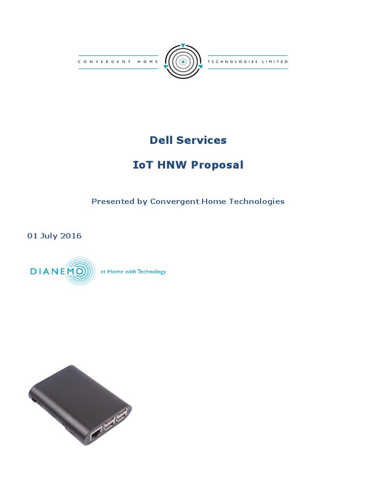 Dell HNW Pilot Proposal | PDF | Internet Of Things | Bluetooth