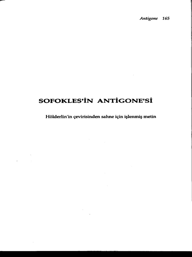 Sofokles'in Antigone'Si - Bertolt Brecht | PDF
