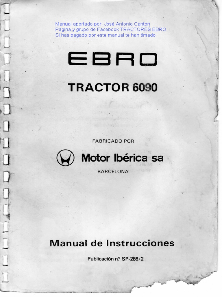 Ebro 6090 Manual | PDF | Máquinas | Ingeniería mecánica
