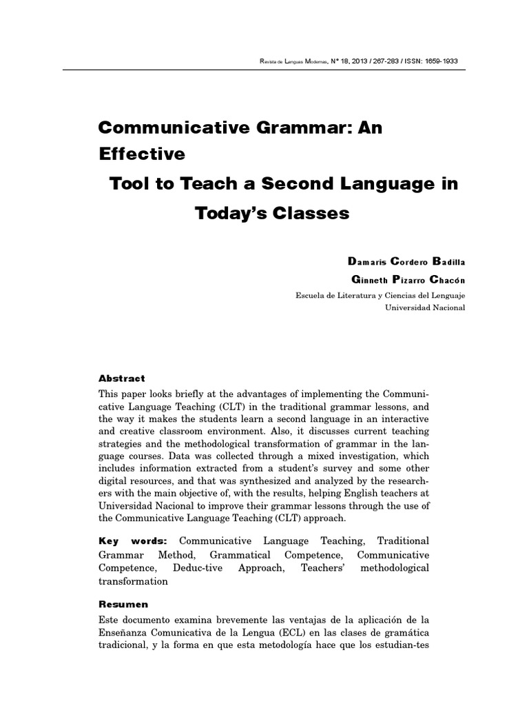 Communicative Grammar | PDF | Educacion de idiomas | Pregunta