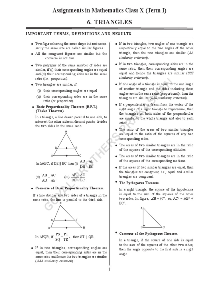 10 Tri Maths | PDF | Triangle | Perpendicular