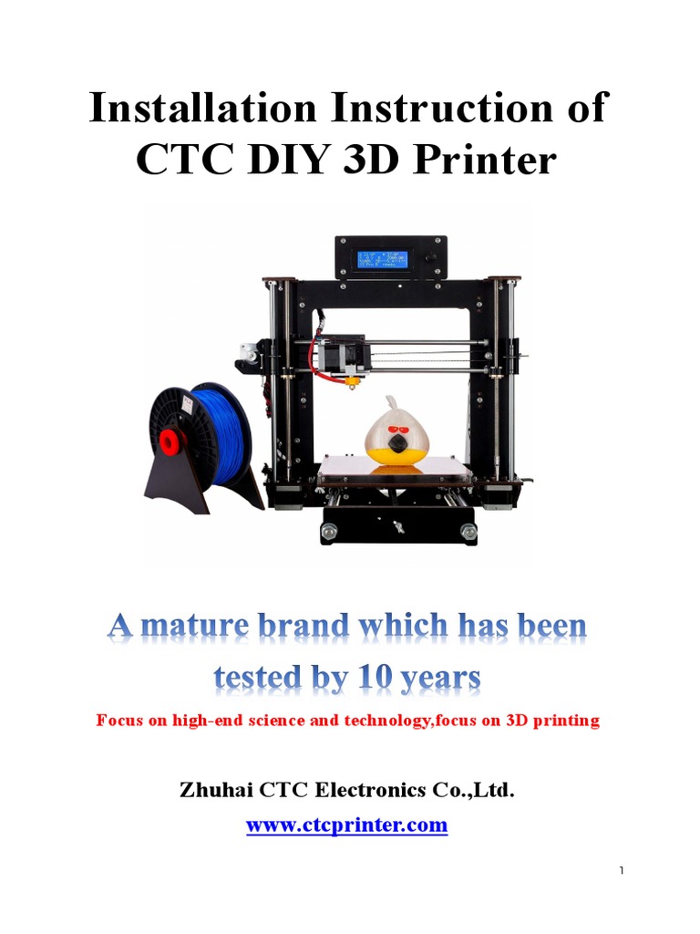 CTC Diy 3d Printer | PDF | 3 D Printing | Thermocouple
