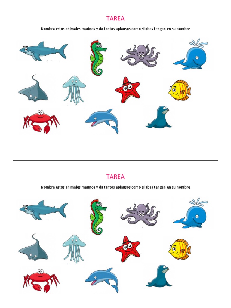 TAREA Mundo Marino | PDF