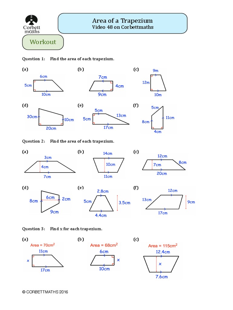 Area of A Trapezium Pdf2 | PDF | Teaching Methods & Materials