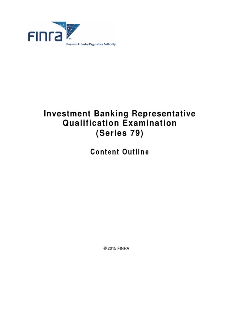 Series 79 Outline 0 | PDF | Securities Act Of 1933 | Bonds (Finance)