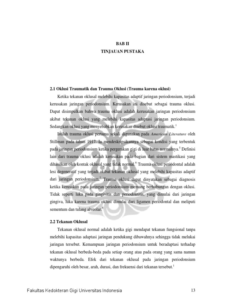Trauma Oklusi | PDF