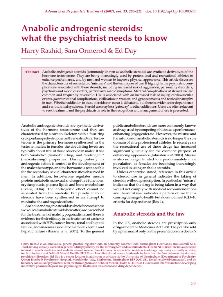 Anabolic Androgenic Steroids | PDF | Substance Dependence | Substance Abuse