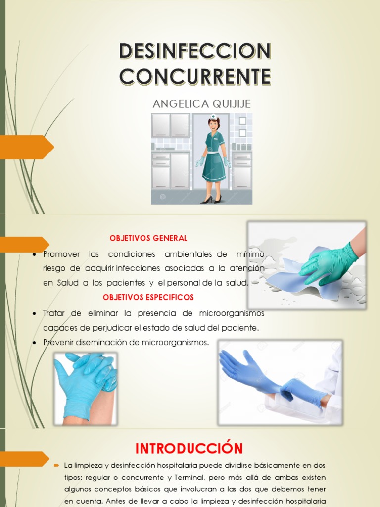 DESINFECCION CONCURRENTE | Desinfectante | Infección