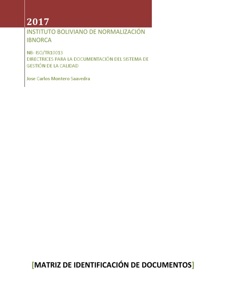 Matriz de Documentos ISO 9001 | PDF | Informática y tecnología de la ...