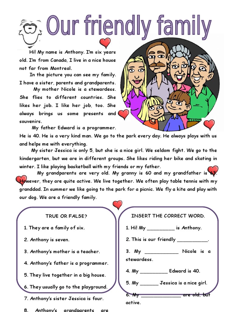 Our Friendly Family | PDF | Language Arts & Discipline