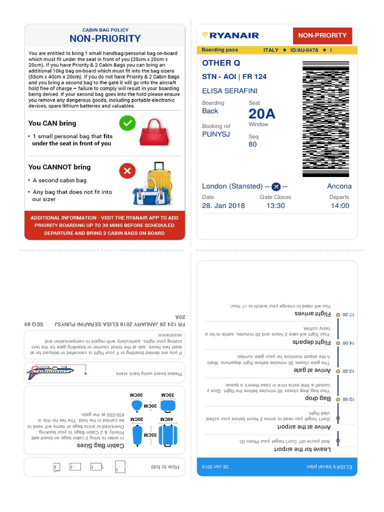 Boarding Pass Example | Download Free PDF | Aviation