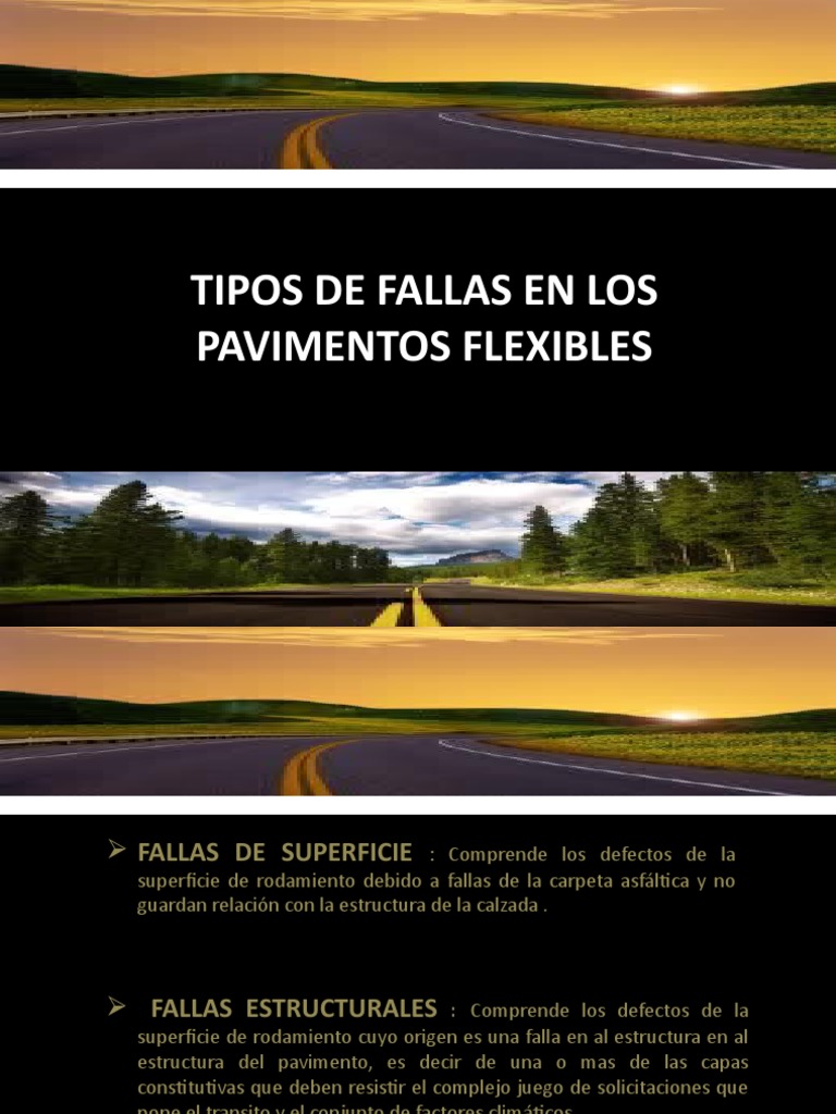 Tipos De Fallas En Los Pavimentos Flexibles Pdf Fatiga Material