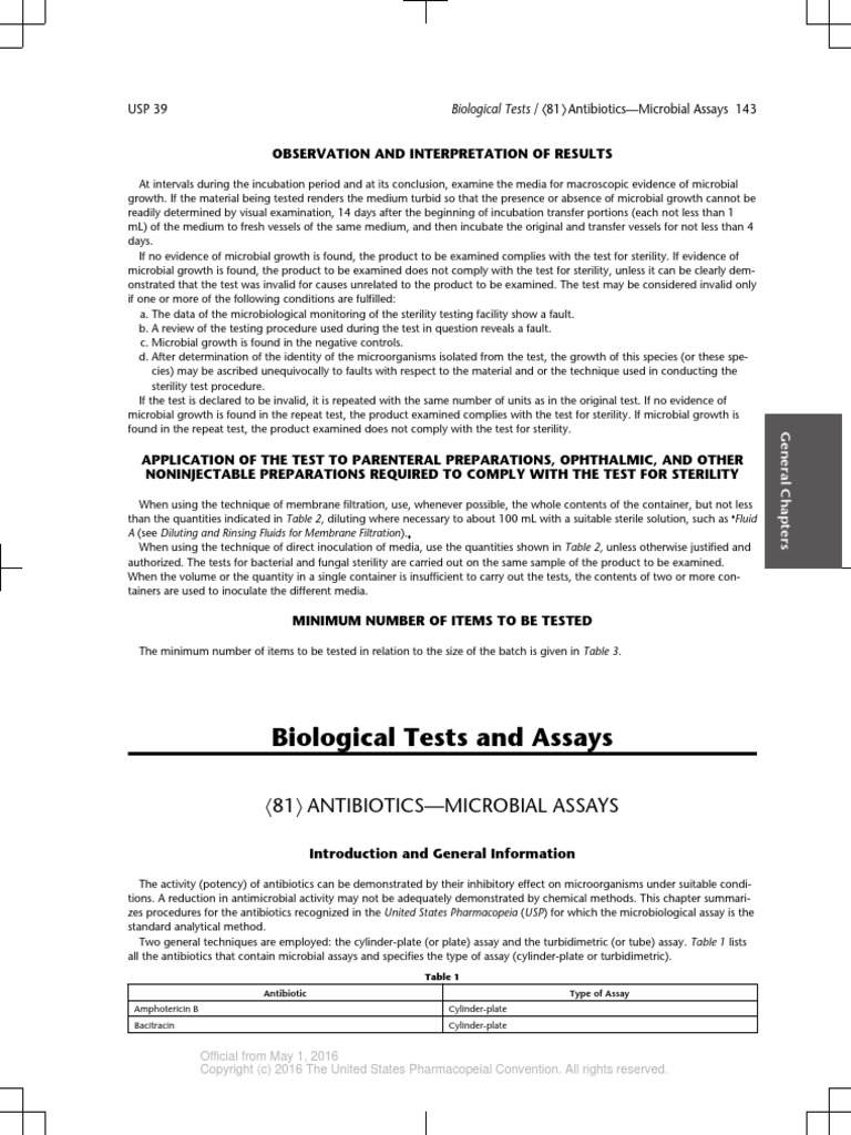 81 Antibiotics Microbial Assays USP | PDF | Confidence Interval ...
