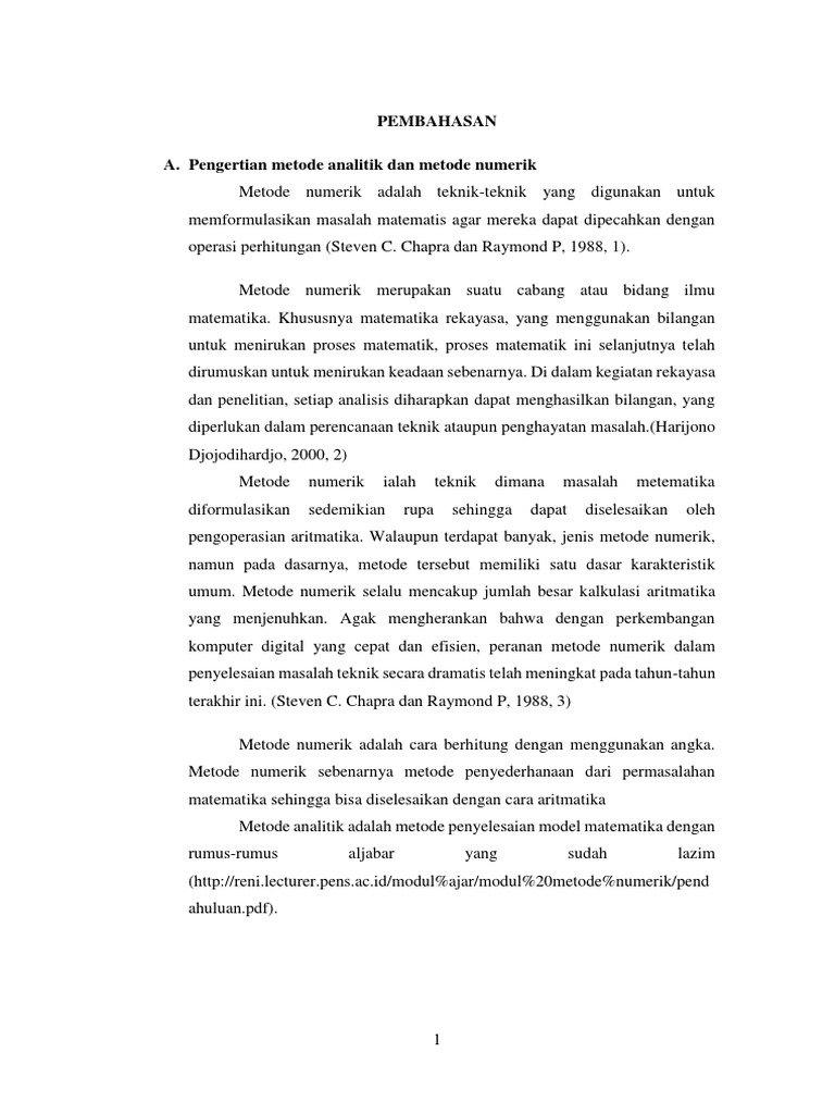 Metode Numerik 1 | PDF