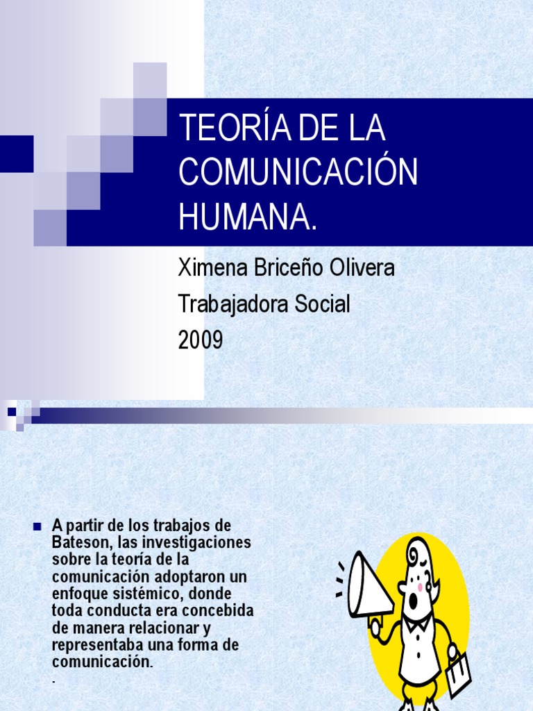 Teoria de La Comunicacion Humana | PDF | Axioma | Comunicación