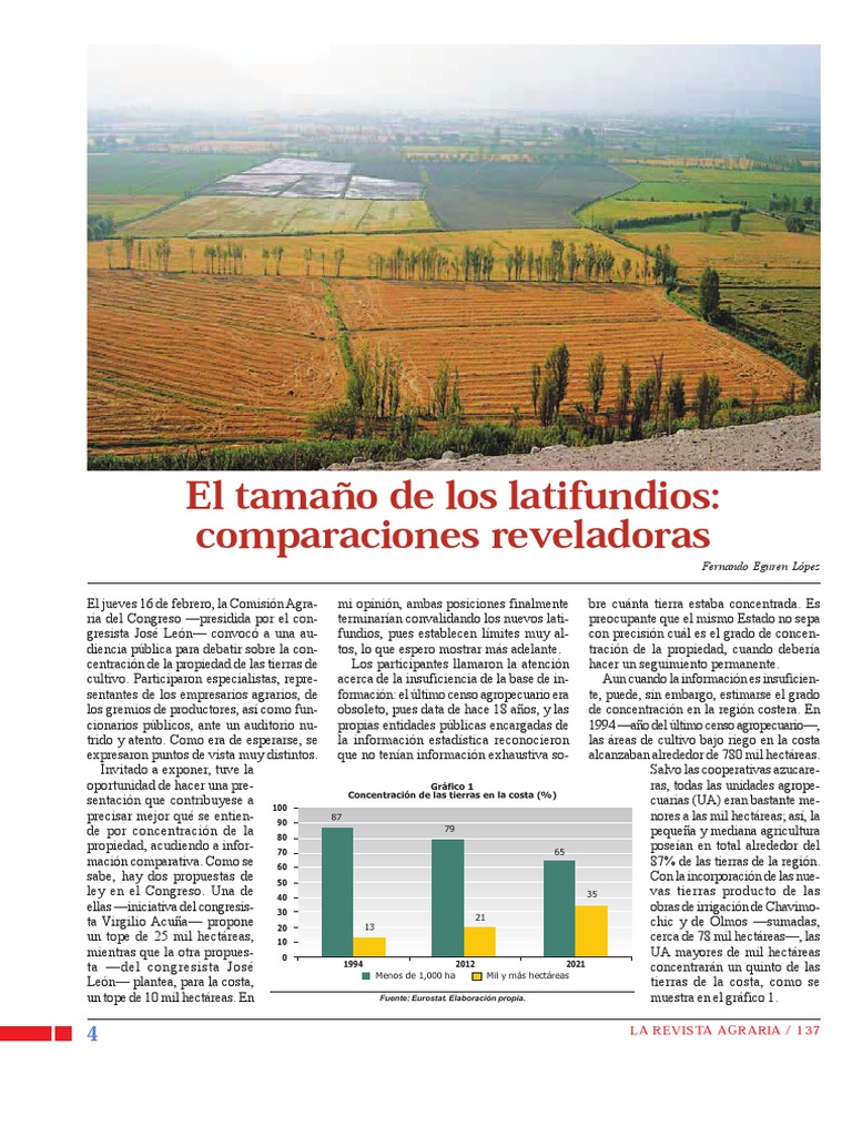 El Tamano de Los Latifundios PDF | PDF | Agricultura | Business