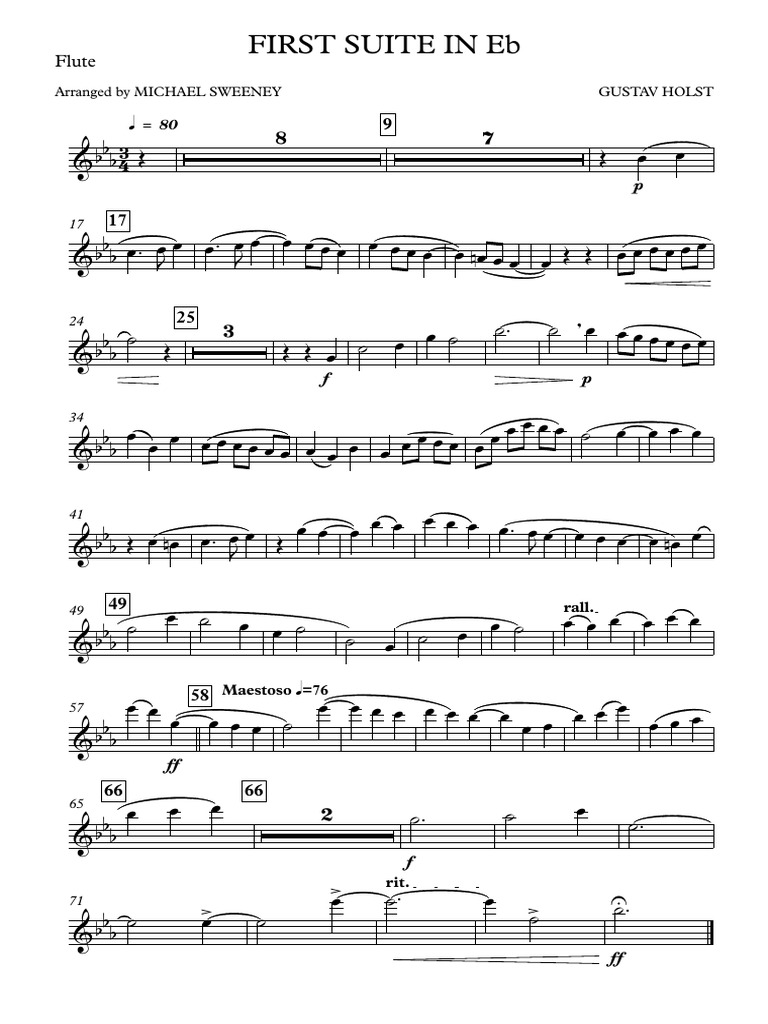 First Suite in Eb - Gustav Holst | Compositions musicales | Aérophones ...