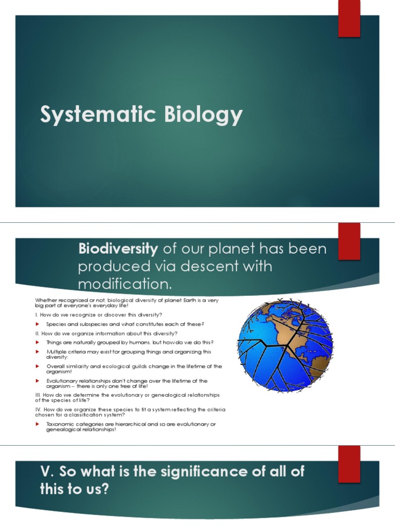 Systematics, Taxonomy, and Classification: An Introduction to the Study ...