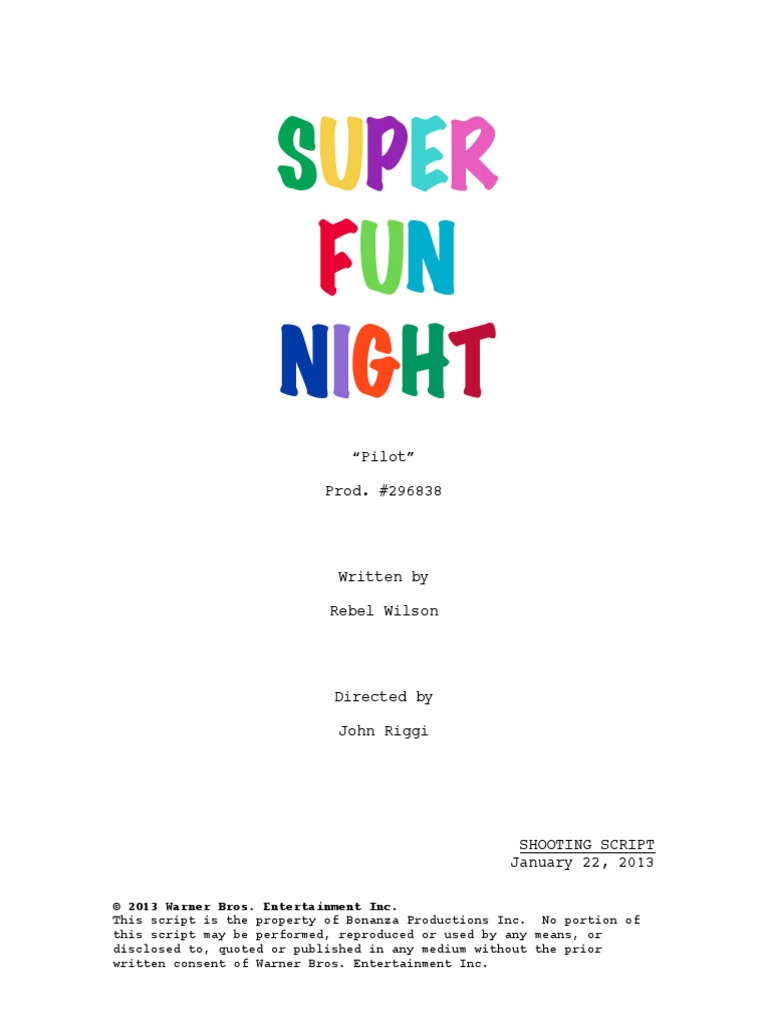 Super Fun Night 1x01 - Pilot PDF | PDF | Leisure