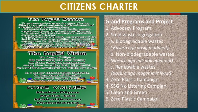 Grand Programs and Project: (Basura Nga Dasig Madunot) (Nasura Nga Indi ...