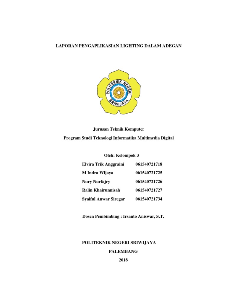 Laporan Pengaplikasian Lighting Dalam Adegan | PDF