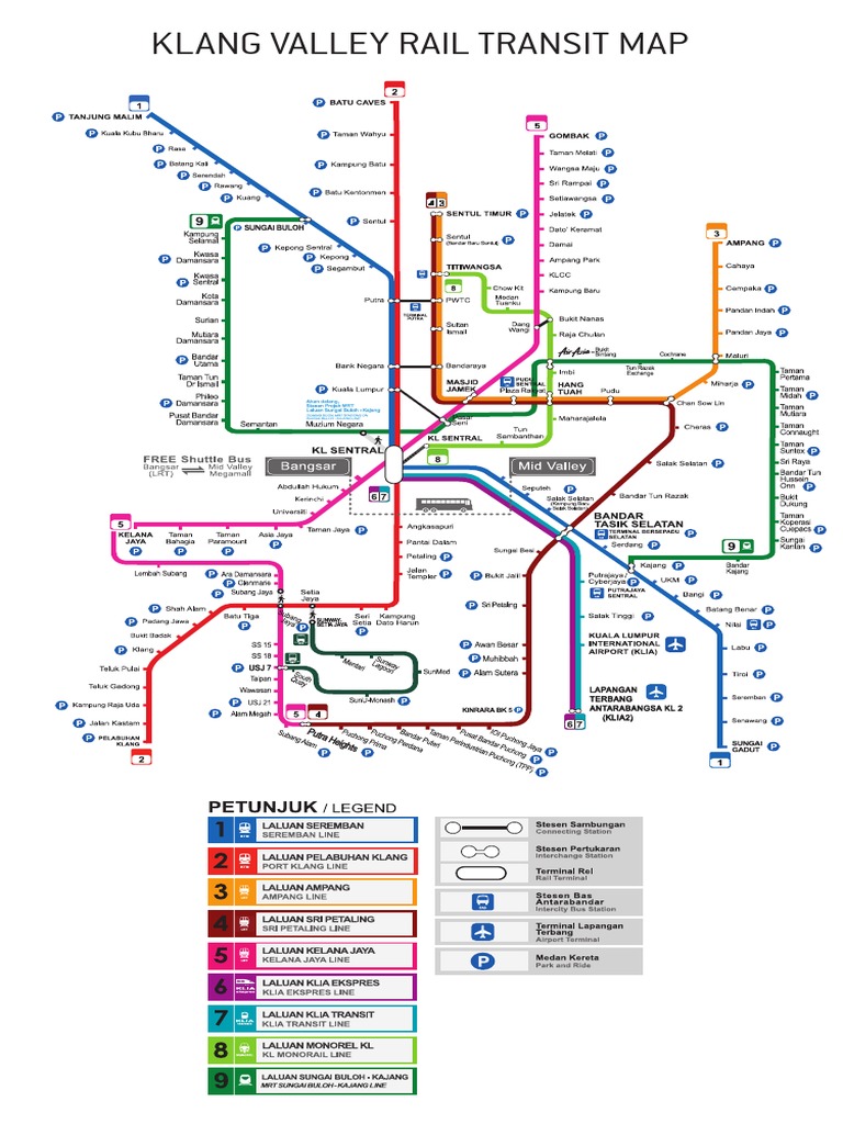 Bytrain KL Rail Transit Map | PDF | Public Transport | Transport