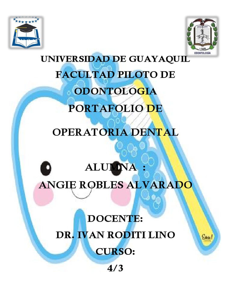 Angie Robles Alvarado-Portafolio Operatoria | PDF | Odontología ...
